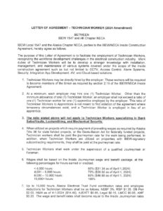 LOA - Inside - Technician Worker - 2024 Amendment - NECA: Alaska ...